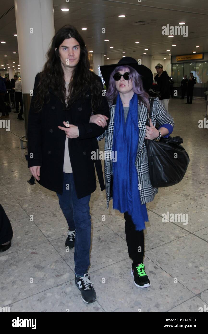 Kelly Osbourne and fiance Matthew Mosshart arrive at Heathrow airport ...