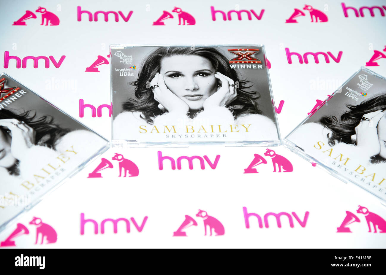 X Factor winner Sam Bailey signing copies of her single 'Skyscraper' at ...
