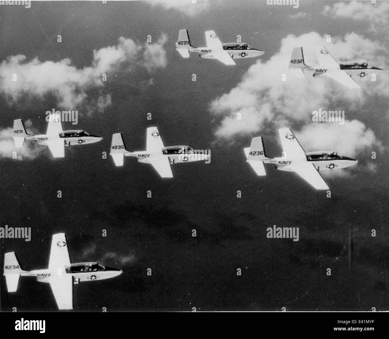 A photograph of the Temco TT-1 Pinto, a jet trainer aircraft, during ...