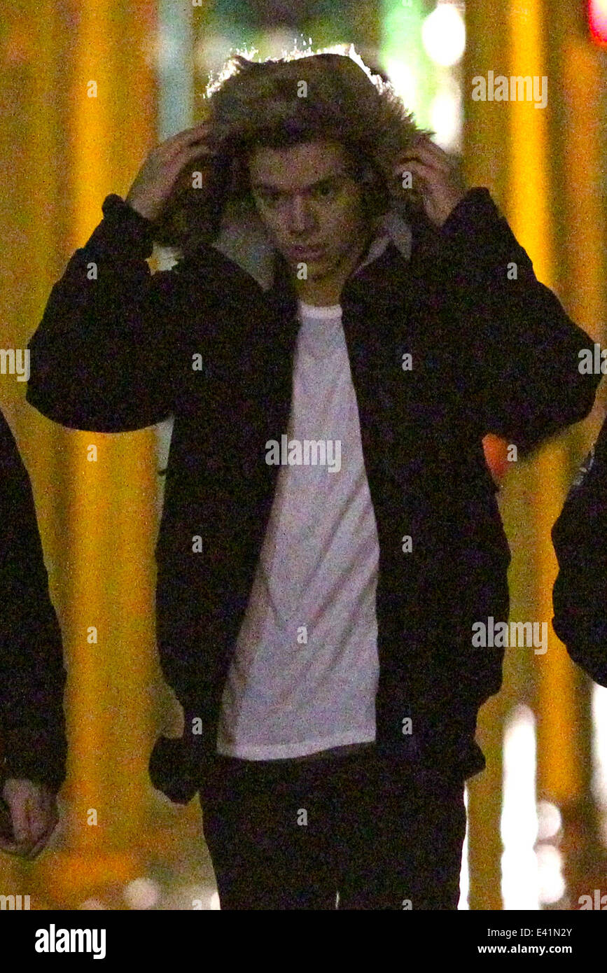 One Direction shoot a new video on the River Thames in London on a ...