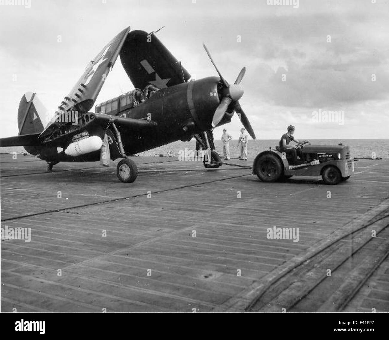 This photograph captures the SB2C Helldiver, a carrier-based dive ...
