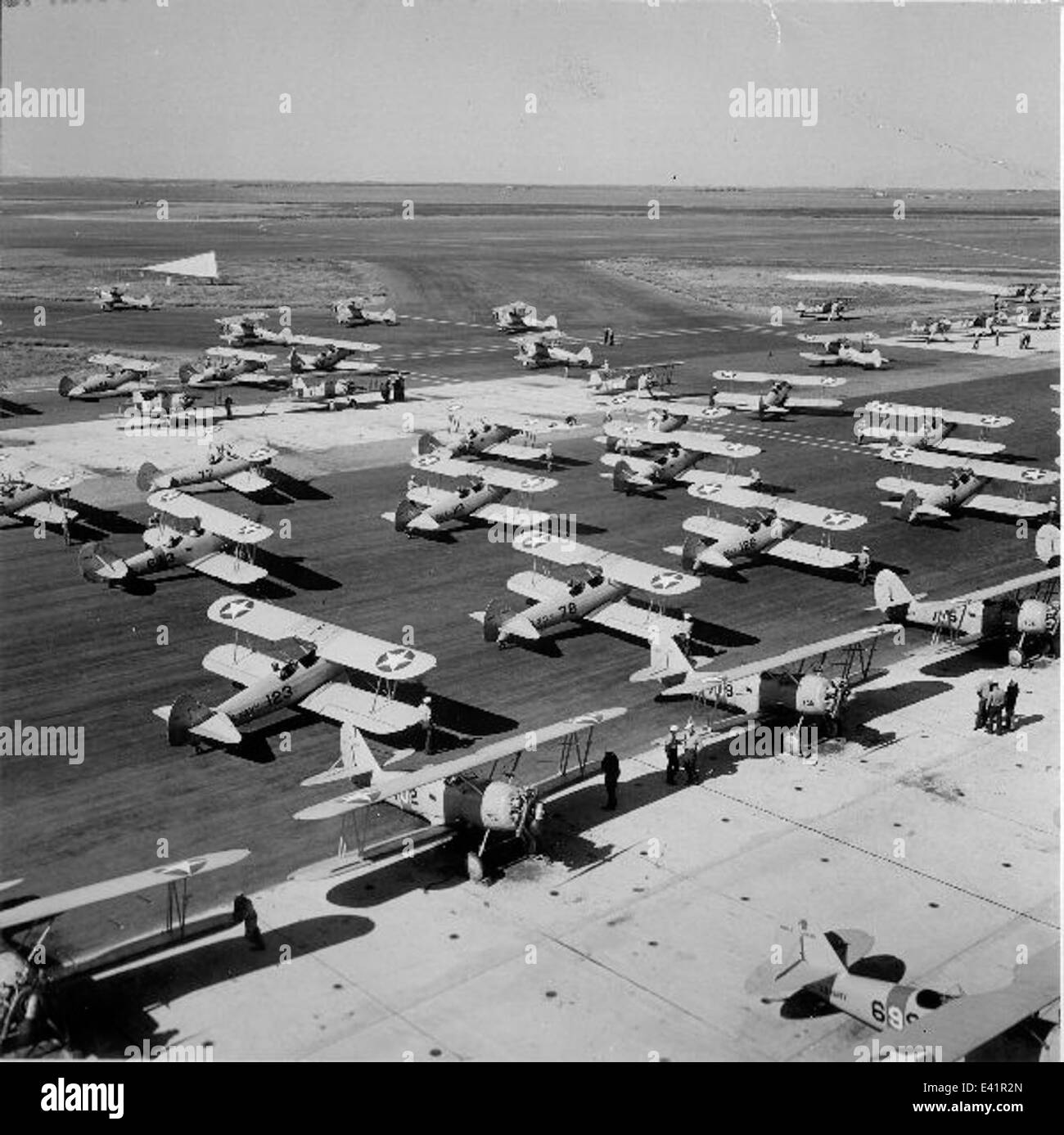 Training aircraft at Rodd Field in 1942, used for pilot instruction ...