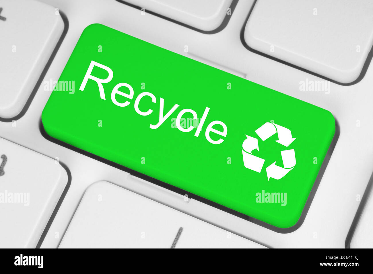 Recycling Symbol On Computer Keyboard High Resolution Stock Photography ...