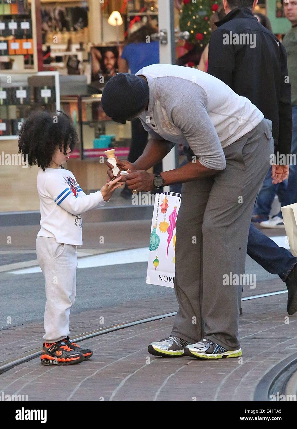 Cuttino Mobley cleans sons ice cream face at The Grove Featuring ...