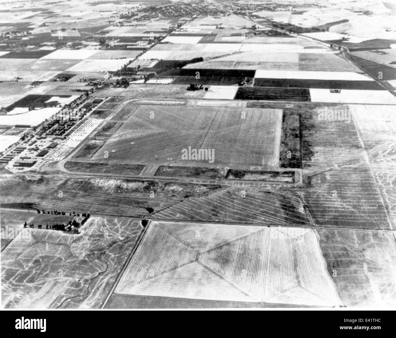 A 1943 photograph of Naval Air Station Livermore, showcasing aircraft ...