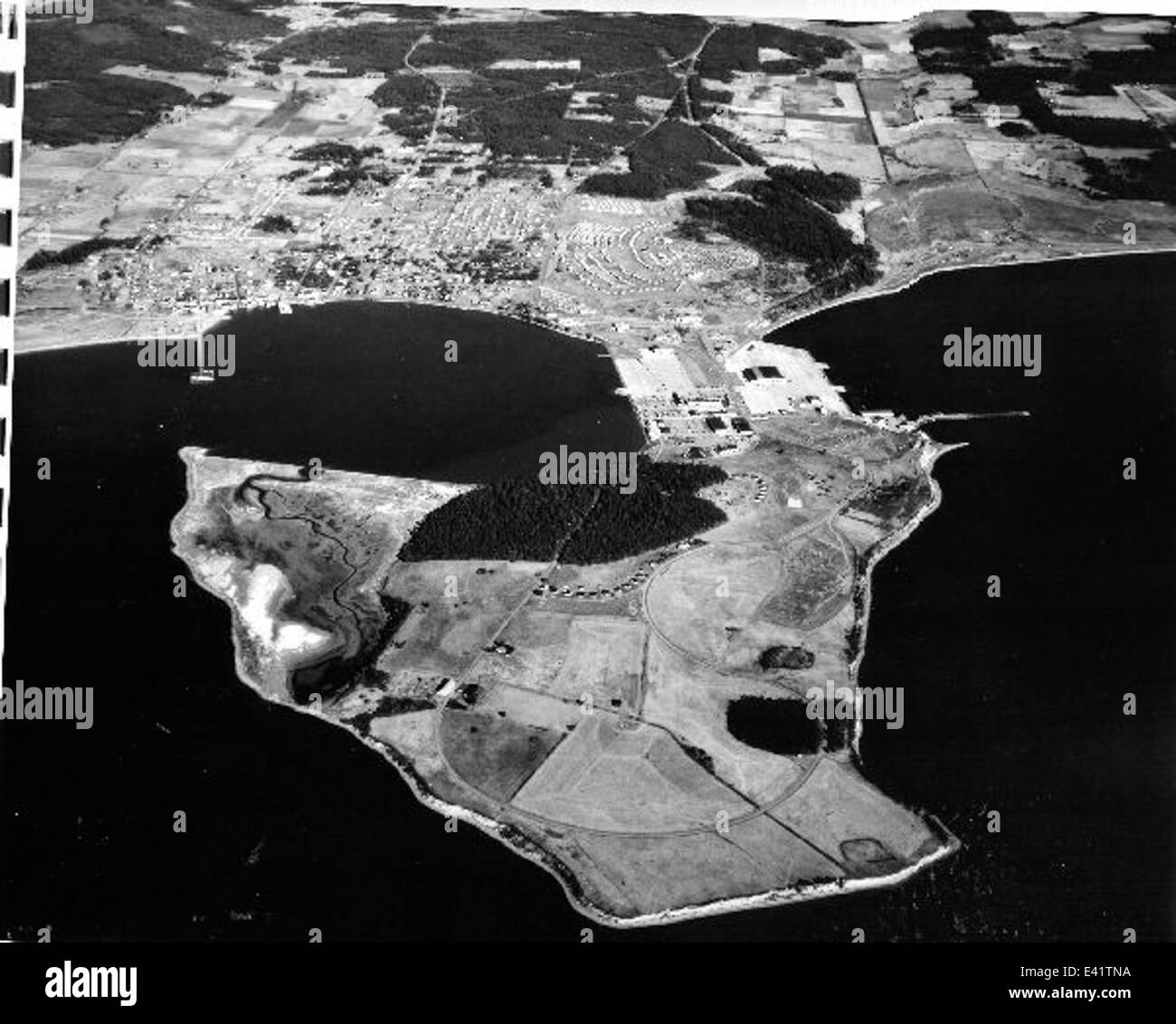 A photograph of the Whidbey Seadrome, an early seaplane base located in ...