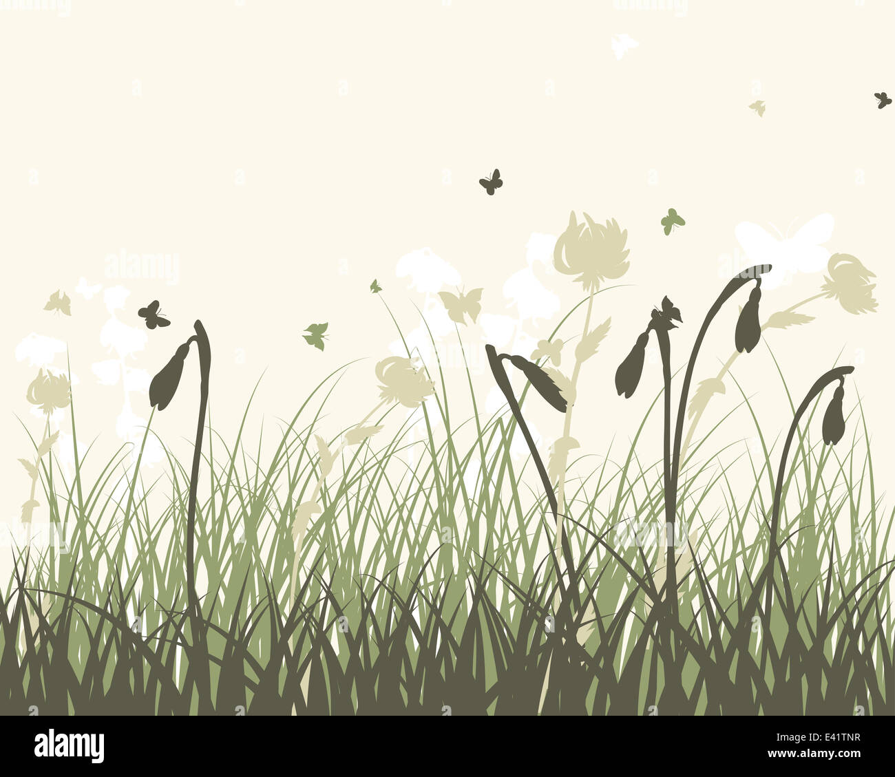 Summer meadow background. EPS 10 vector illustration without ...
