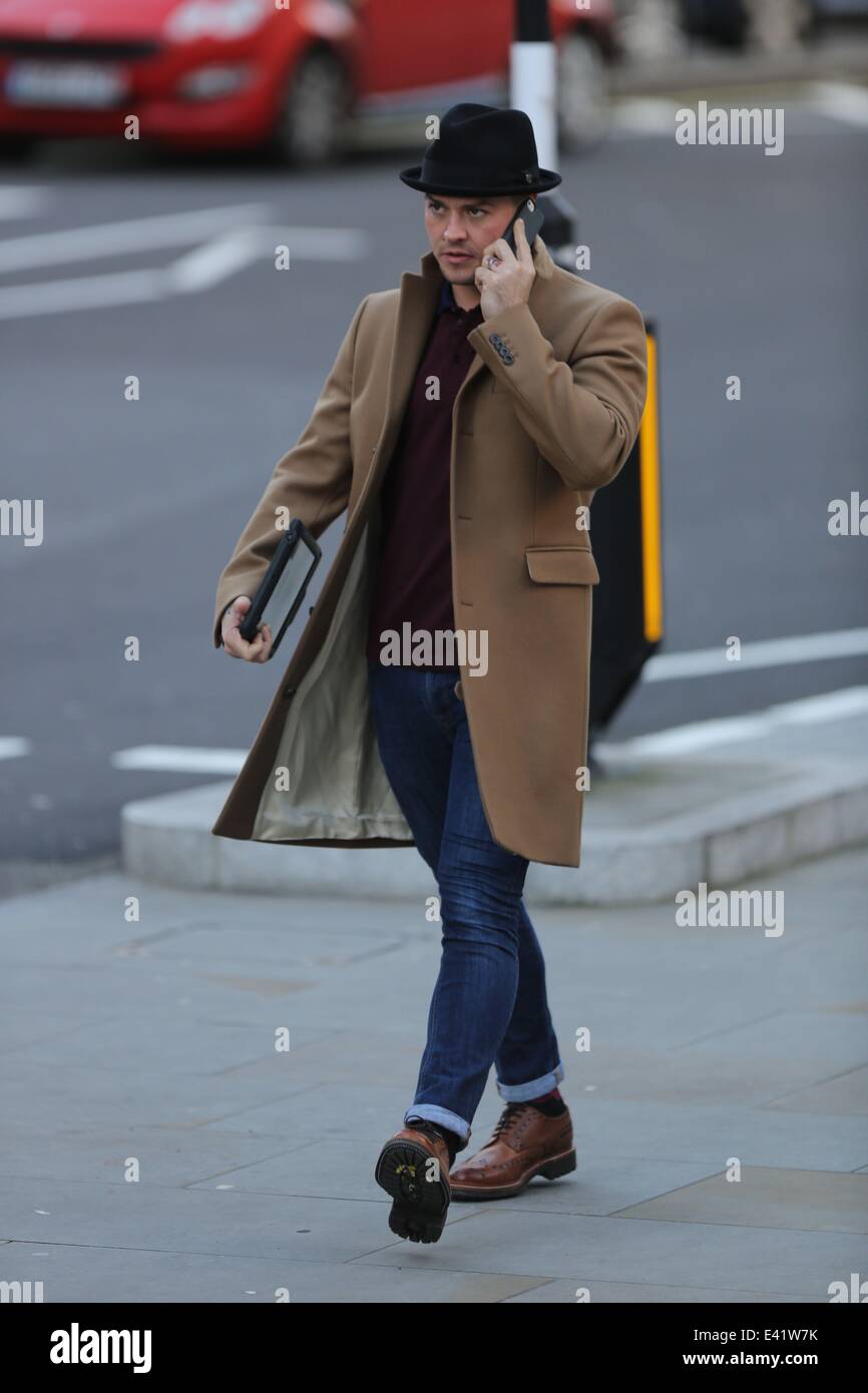 Busted star Matt Willis seen leaving BBC Radio 1 after the Matt ...