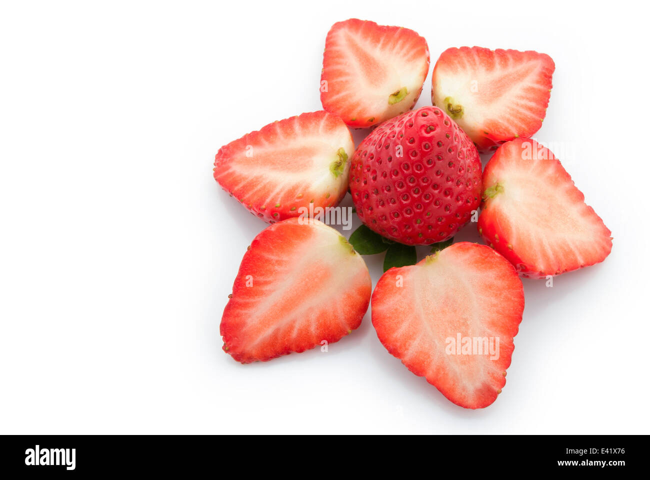 strawberries shaped like a flower Stock Photo - Alamy