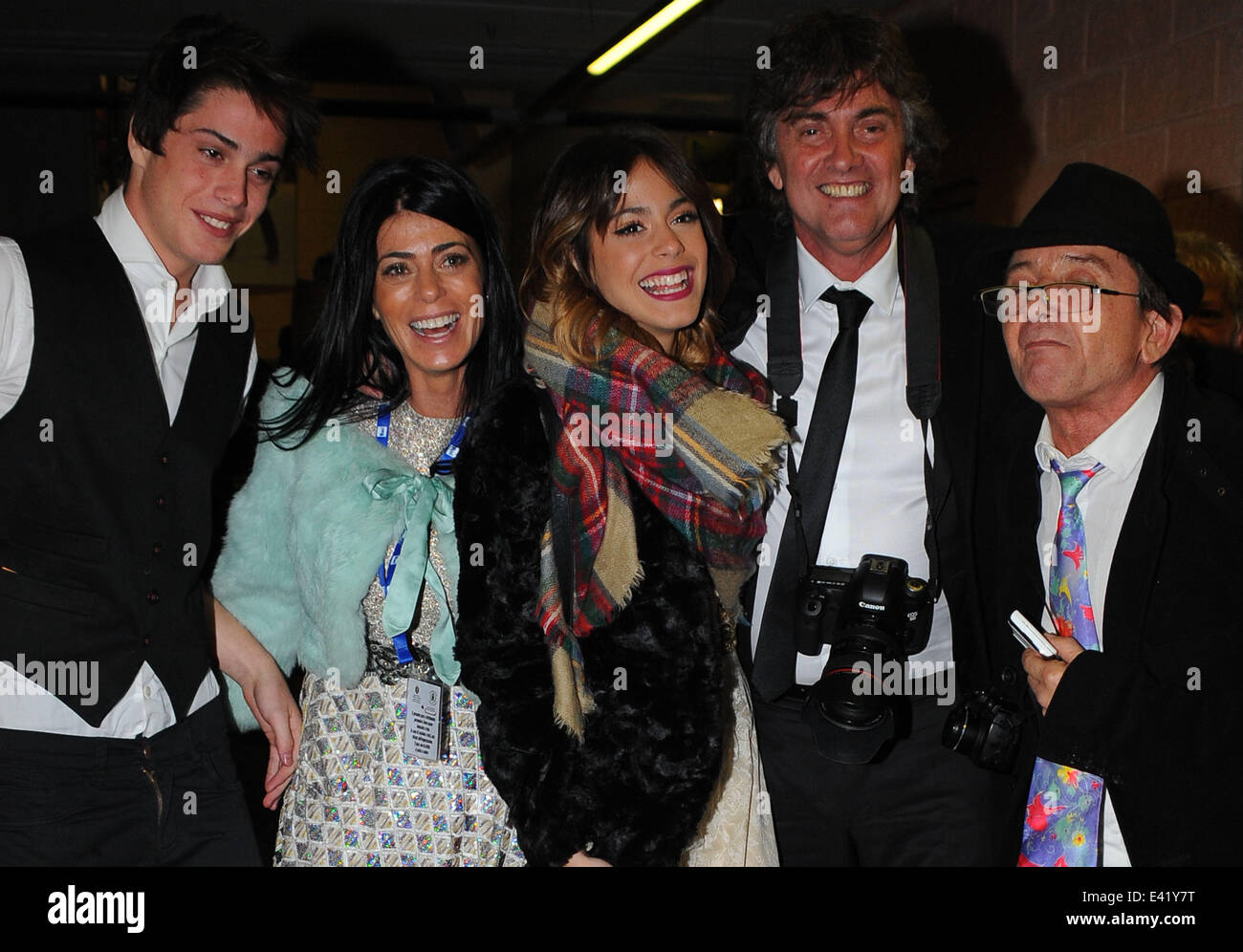 Singer Martina Stoessel backstage before performing on Italian TV show ...