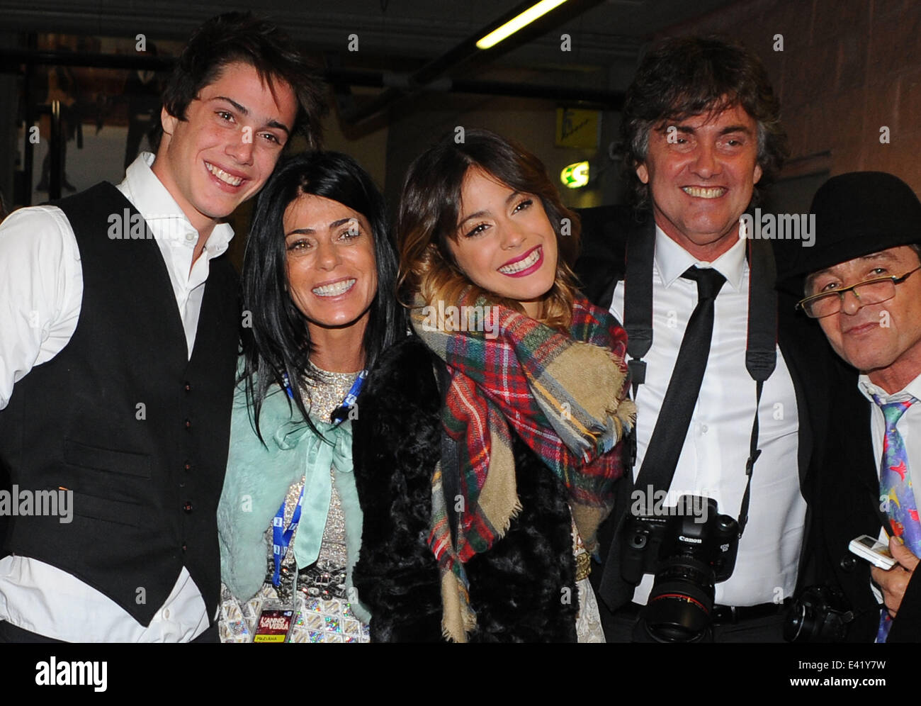 Singer Martina Stoessel backstage before performing on Italian TV show ...