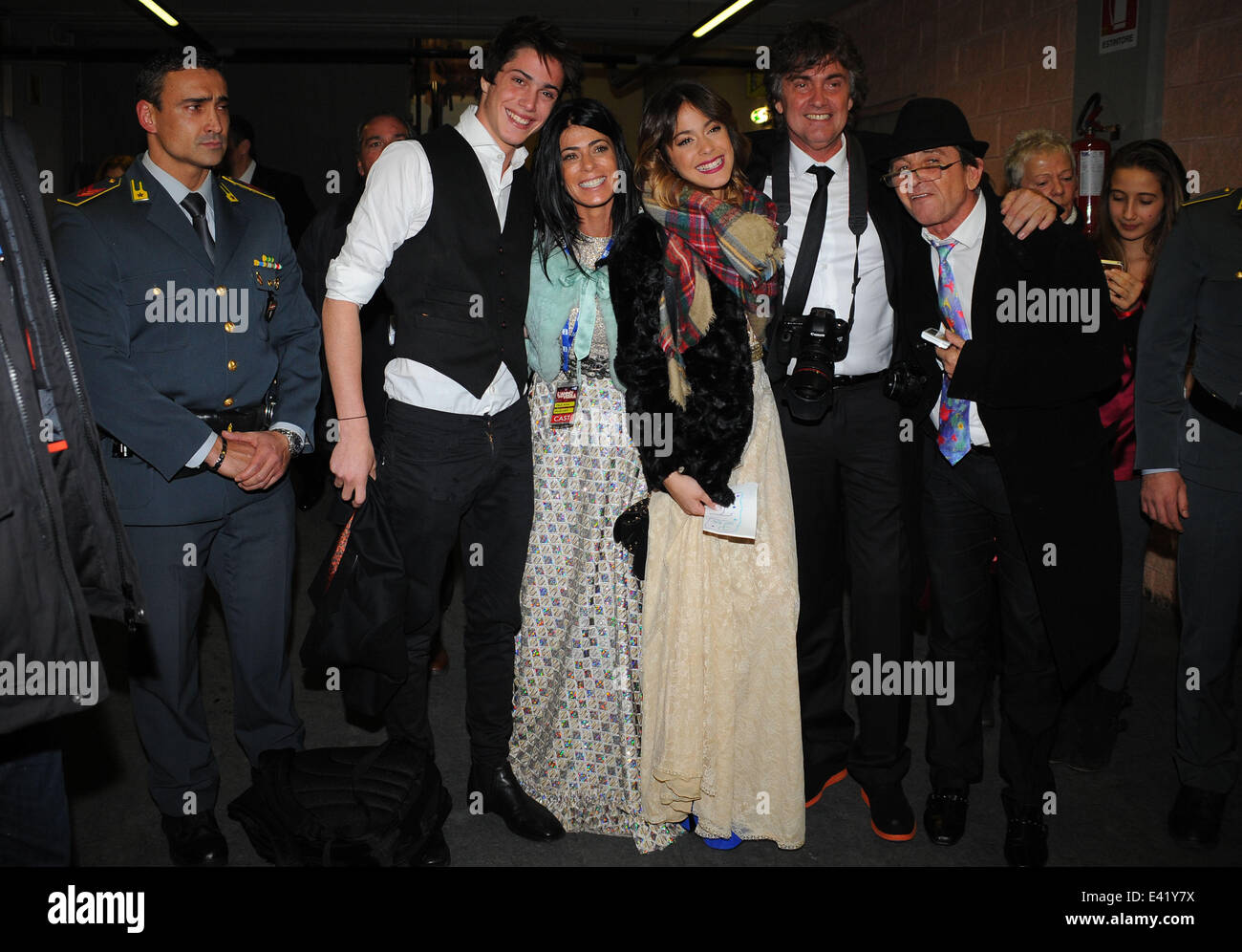 Singer Martina Stoessel backstage before performing on Italian TV show ...