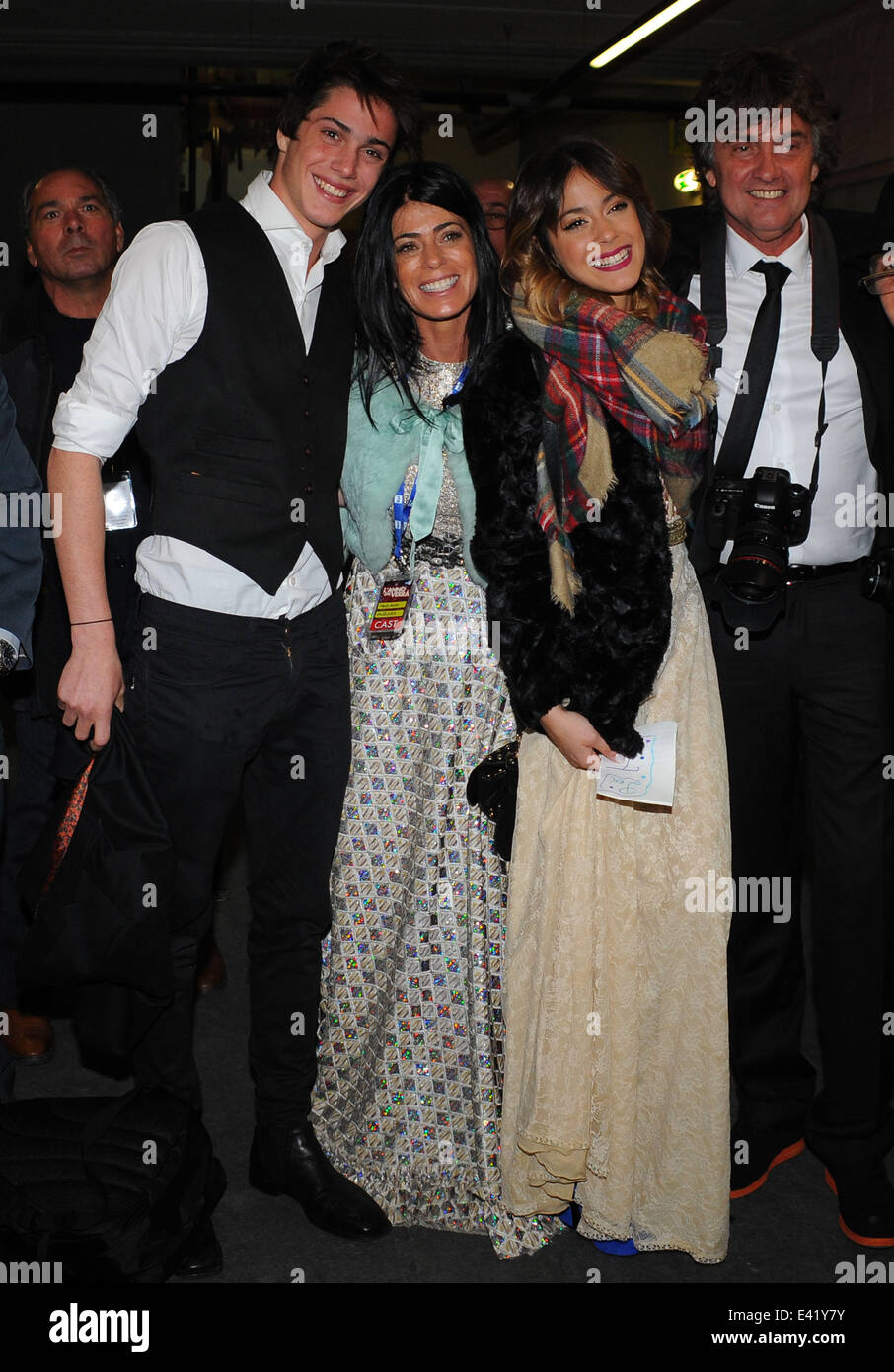 Singer Martina Stoessel backstage before performing on Italian TV show ...