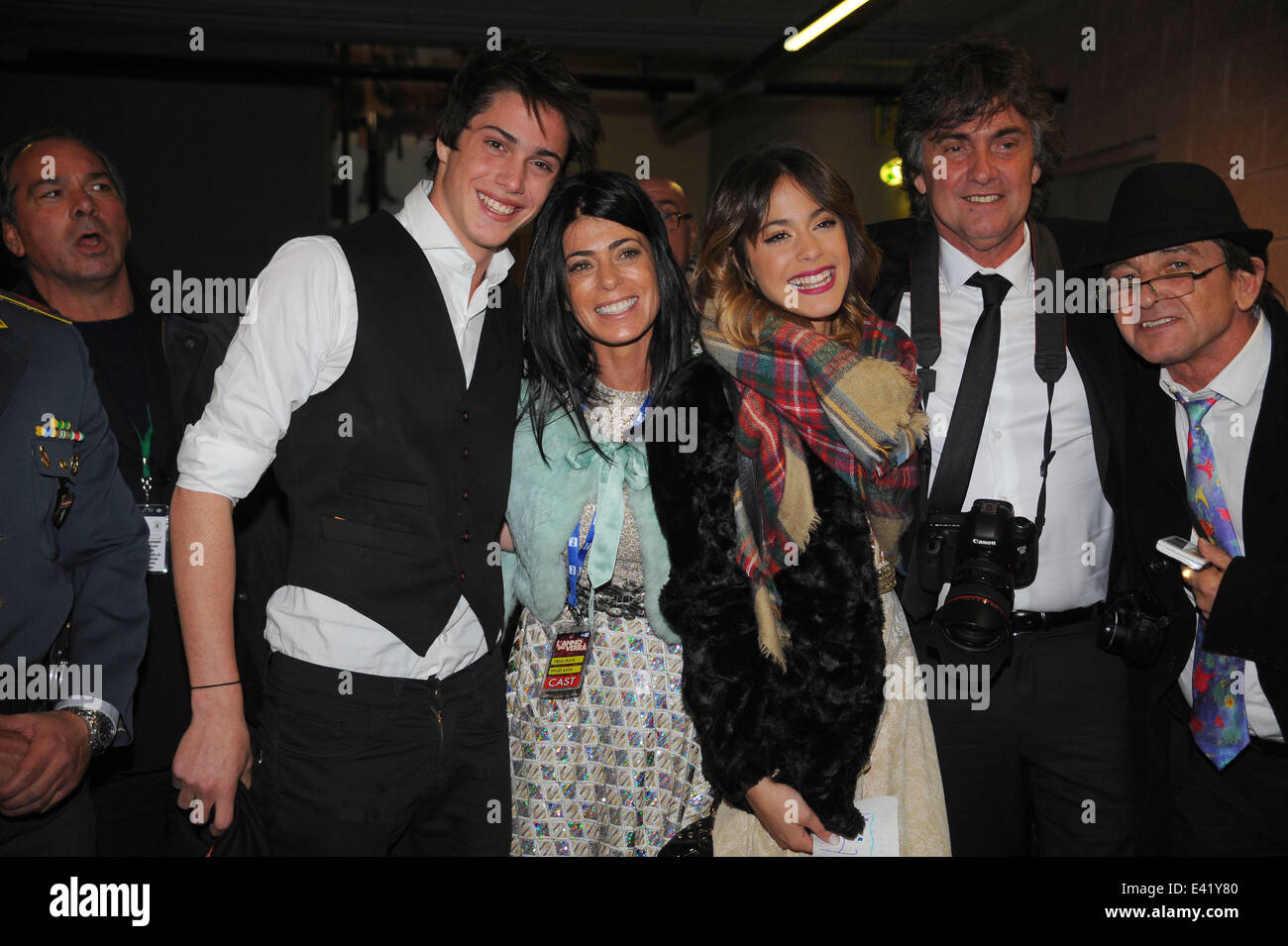 Singer Martina Stoessel backstage before performing on Italian TV show ...