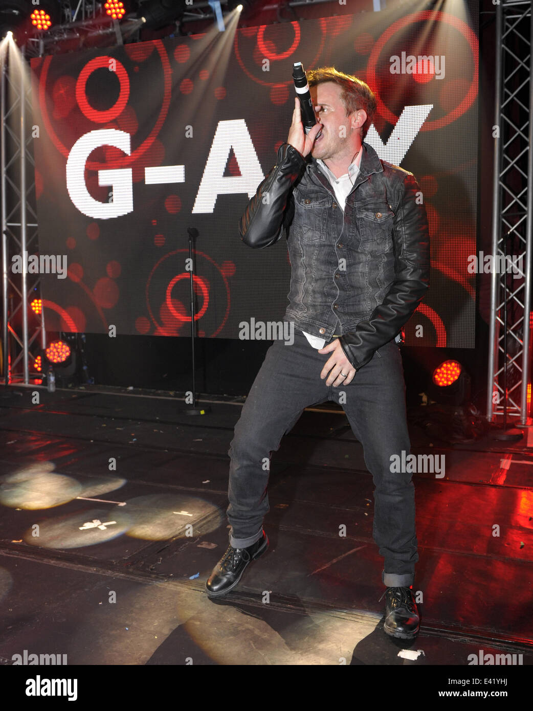 Boy Band 911 perform live on stage at G-A-Y Featuring: Jimmy Constable ...