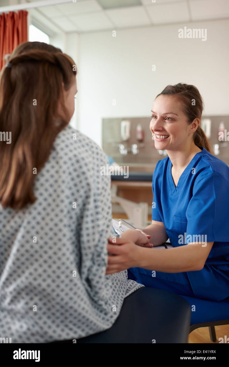 Talking with nurse hi-res stock photography and images - Alamy