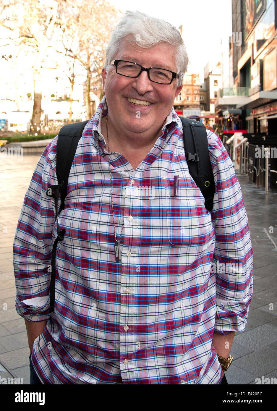 Simon Bates outside the Smooth Radio studios Featuring: Simon Bates ...