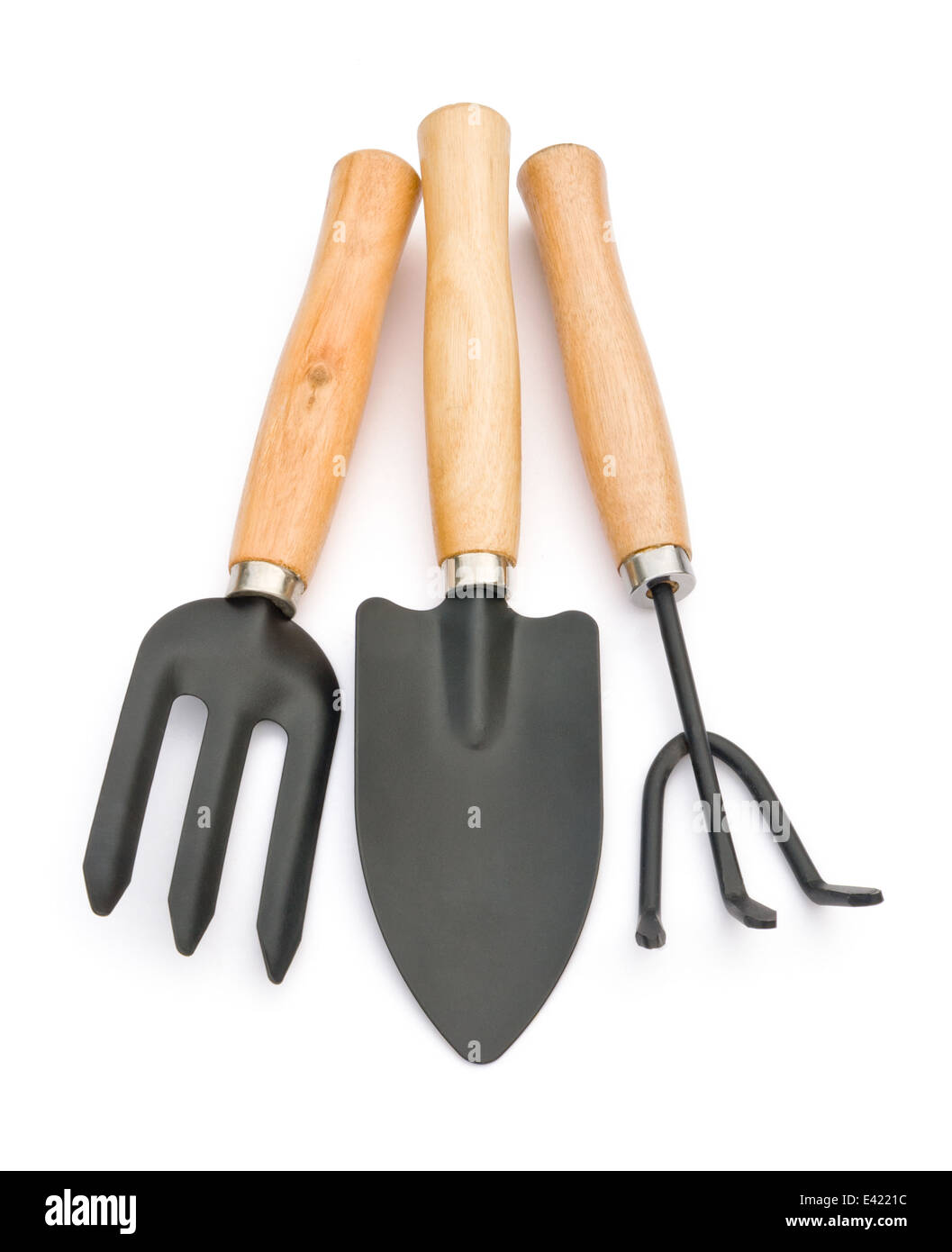three gardening tools with clipping path Stock Photo - Alamy