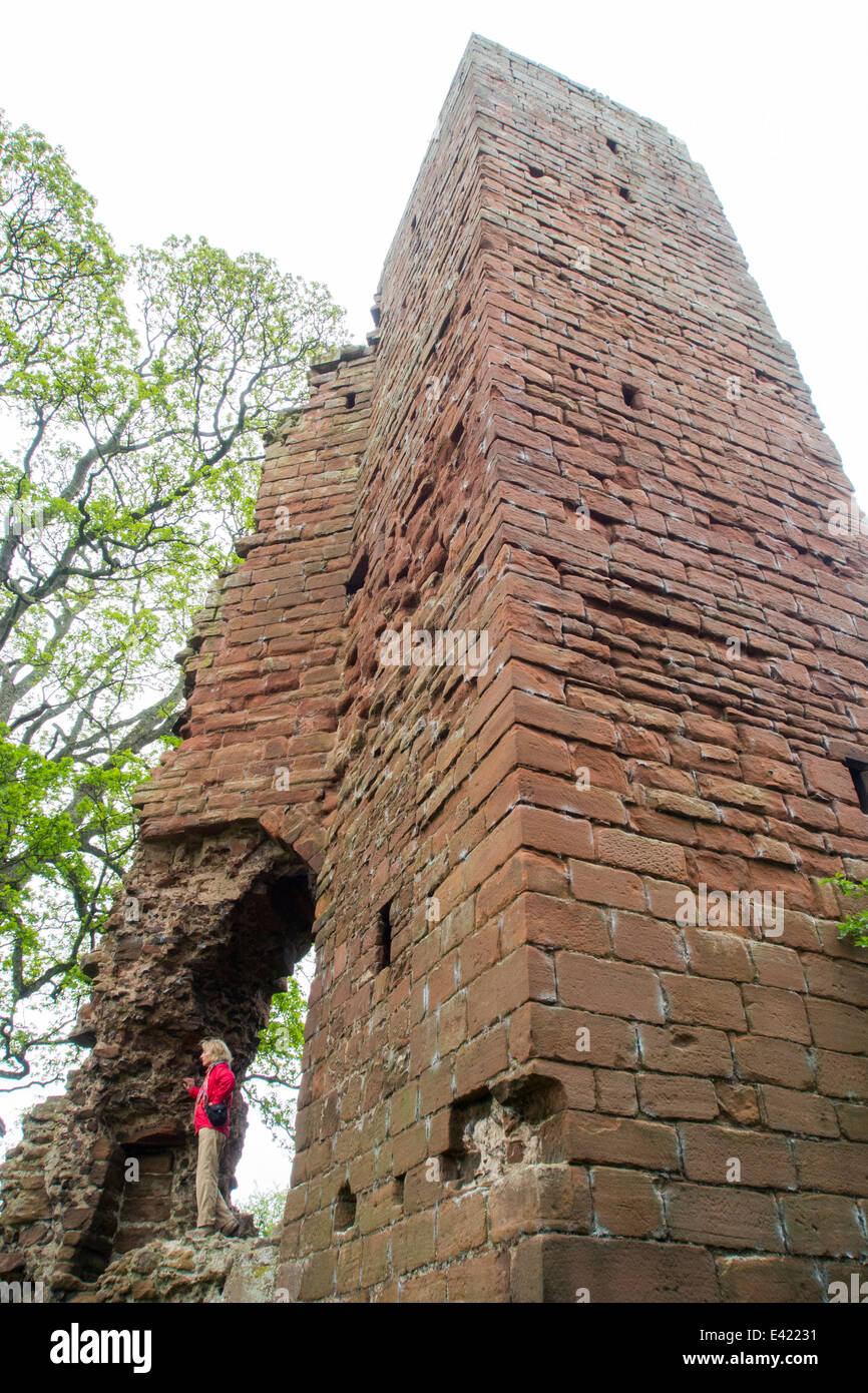 The remains of Kirkoswold Castle in the Eden Valley, Cumbria, UK Stock ...