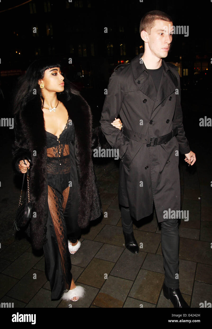 Singer/songwriter Nadia Kills wearing a creation by Ada Zanditon at The ...