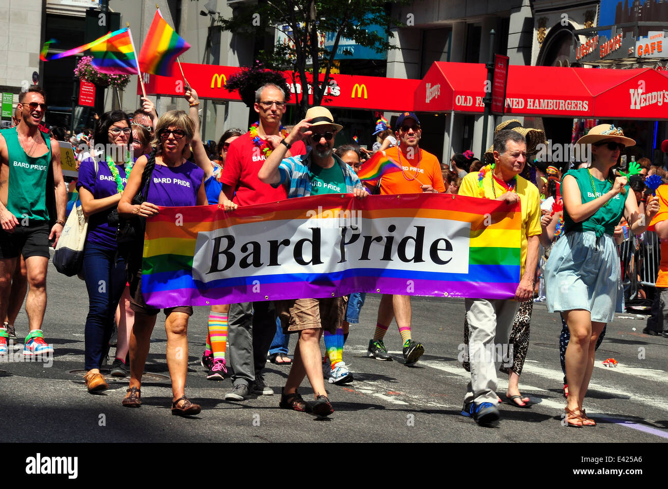 NYC: Group from Bard College marching in the 2014 Gay Pride Parade on ...
