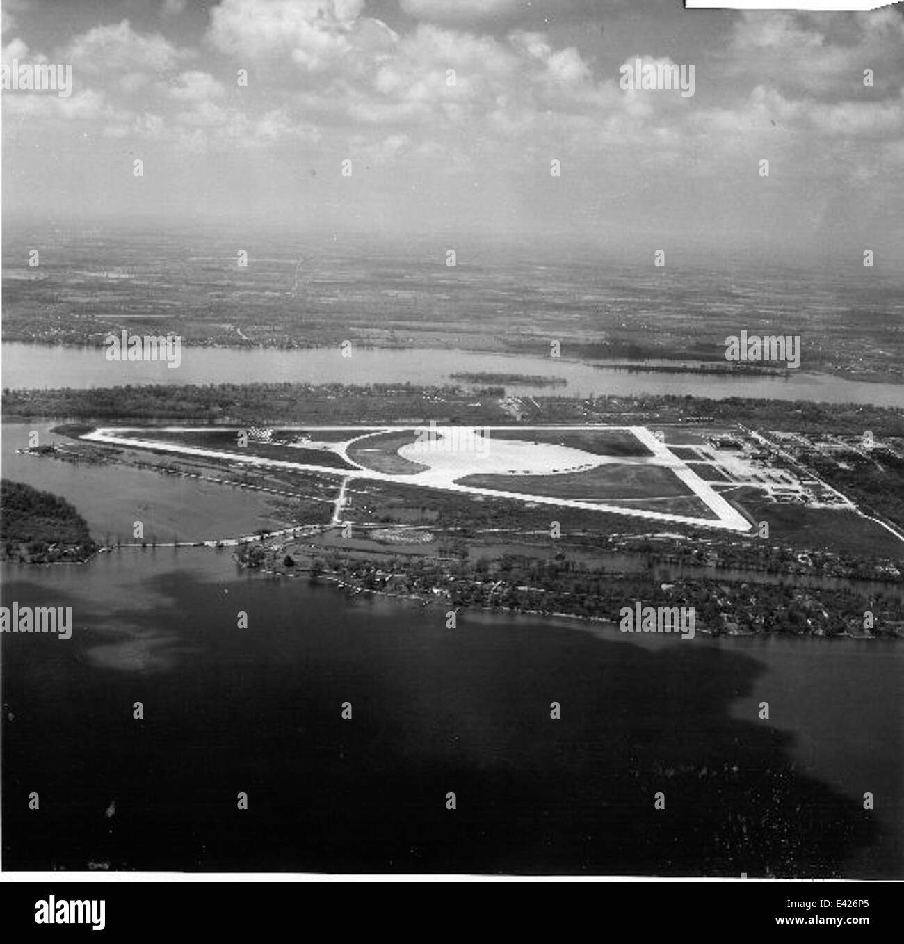 A photograph of NAS Grosse Ile, a United States Navy air station ...