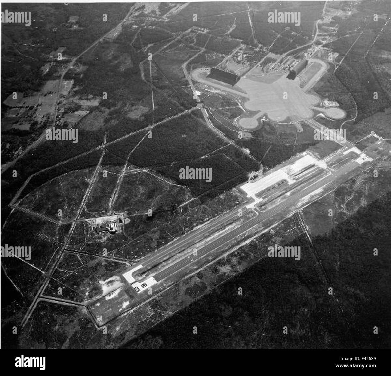 A photograph of Naval Air Station Glynco, Georgia, taken in 1955 ...