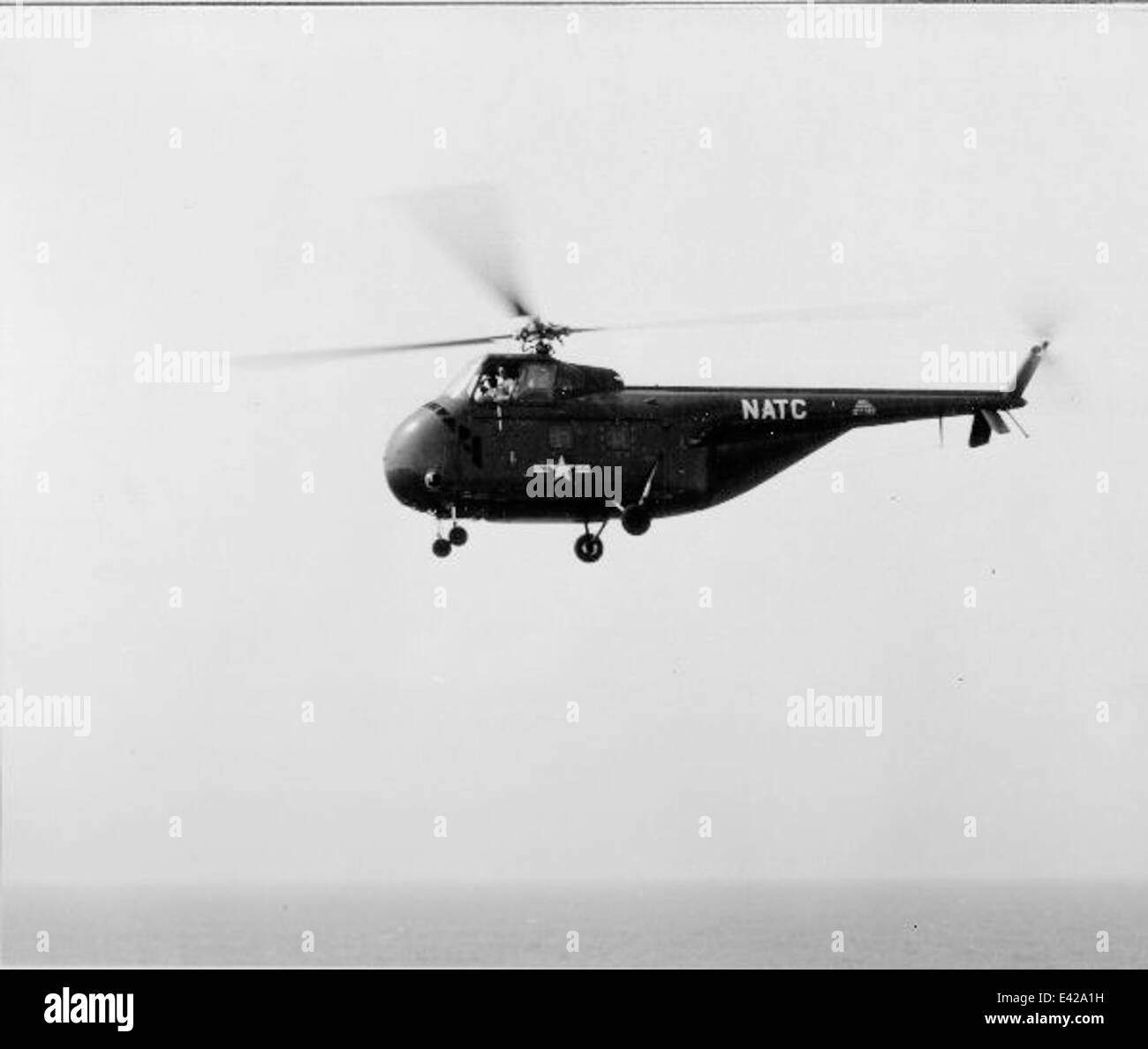 A Sikorsky HO4S helicopter, used for naval operations, captured in an ...