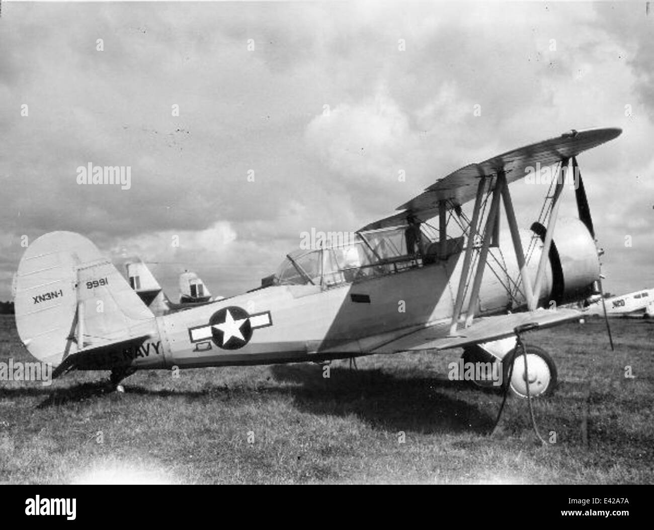 A 1945 photograph of the NAF XN3N1 aircraft, showcasing its design and ...
