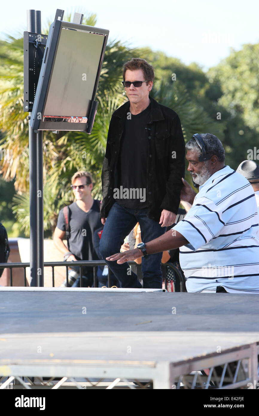 Kevin Bacon seen at Universal Studios where he was interviewed by Mario ...