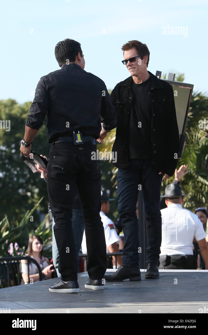 Kevin Bacon seen at Universal Studios where he was interviewed by Mario ...