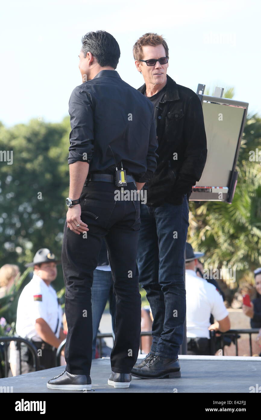 Kevin Bacon seen at Universal Studios where he was interviewed by Mario ...