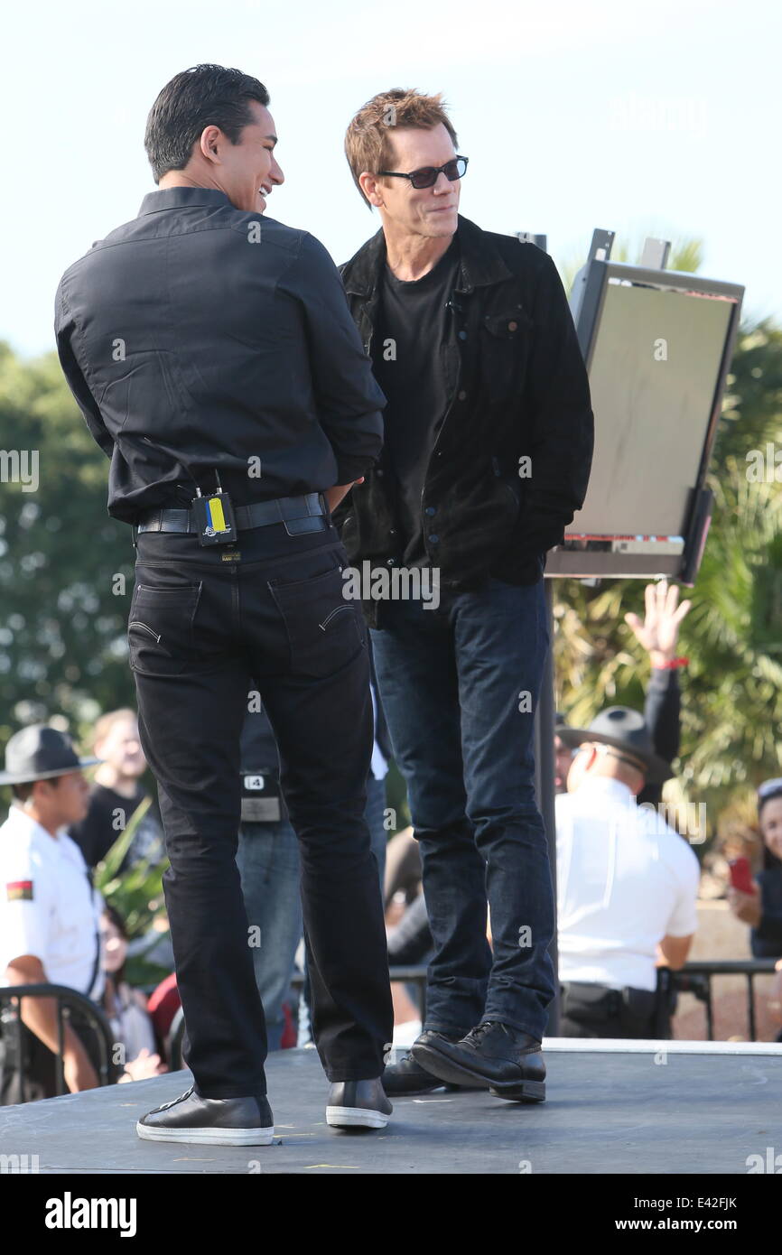 Kevin Bacon seen at Universal Studios where he was interviewed by Mario ...