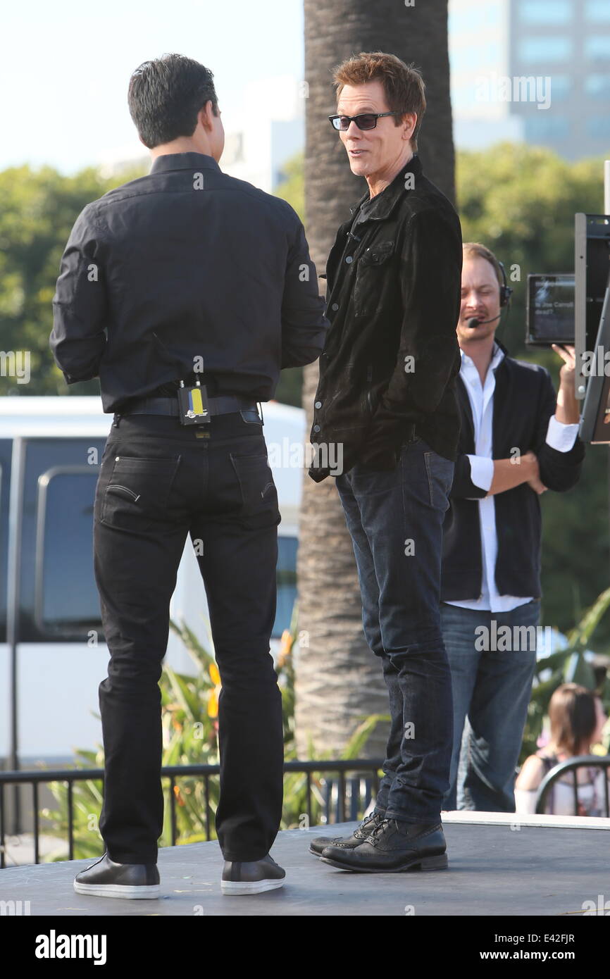 Kevin Bacon seen at Universal Studios where he was interviewed by Mario ...