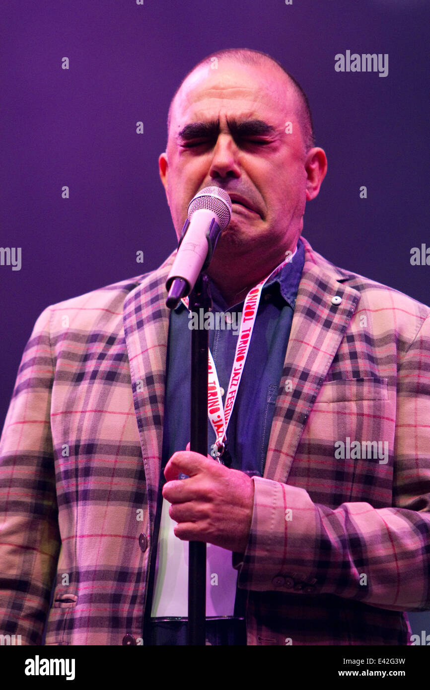 Italian singer Elio performing in a Elio e le Storie Tese Concert on ...