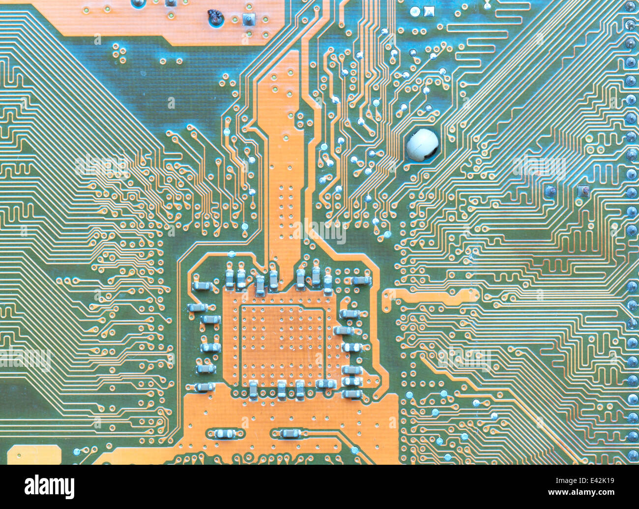 Printed computer motherboard with RAM connector slot Stock Photo - Alamy