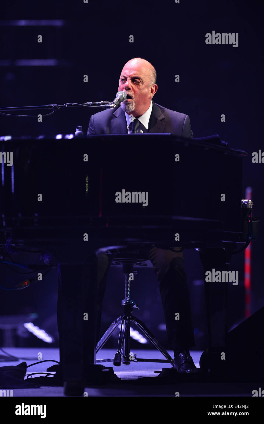 Billy Joel performing live on stage during his second sold out concert ...