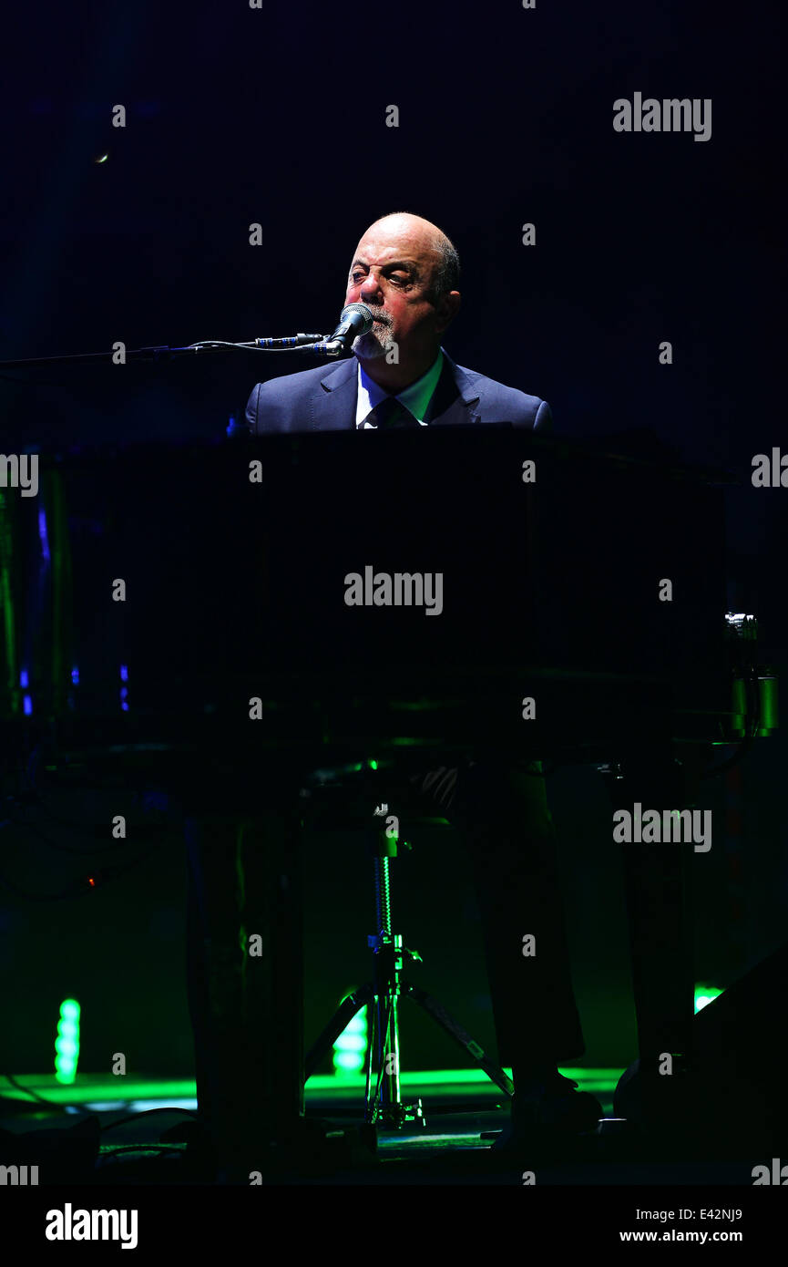 Billy Joel performing live on stage during his second sold out concert ...