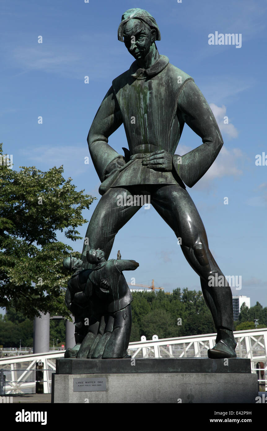 Statue Lange Wapper.1962.by Albert Poels 1903-1984.Antwerp Belgium ...