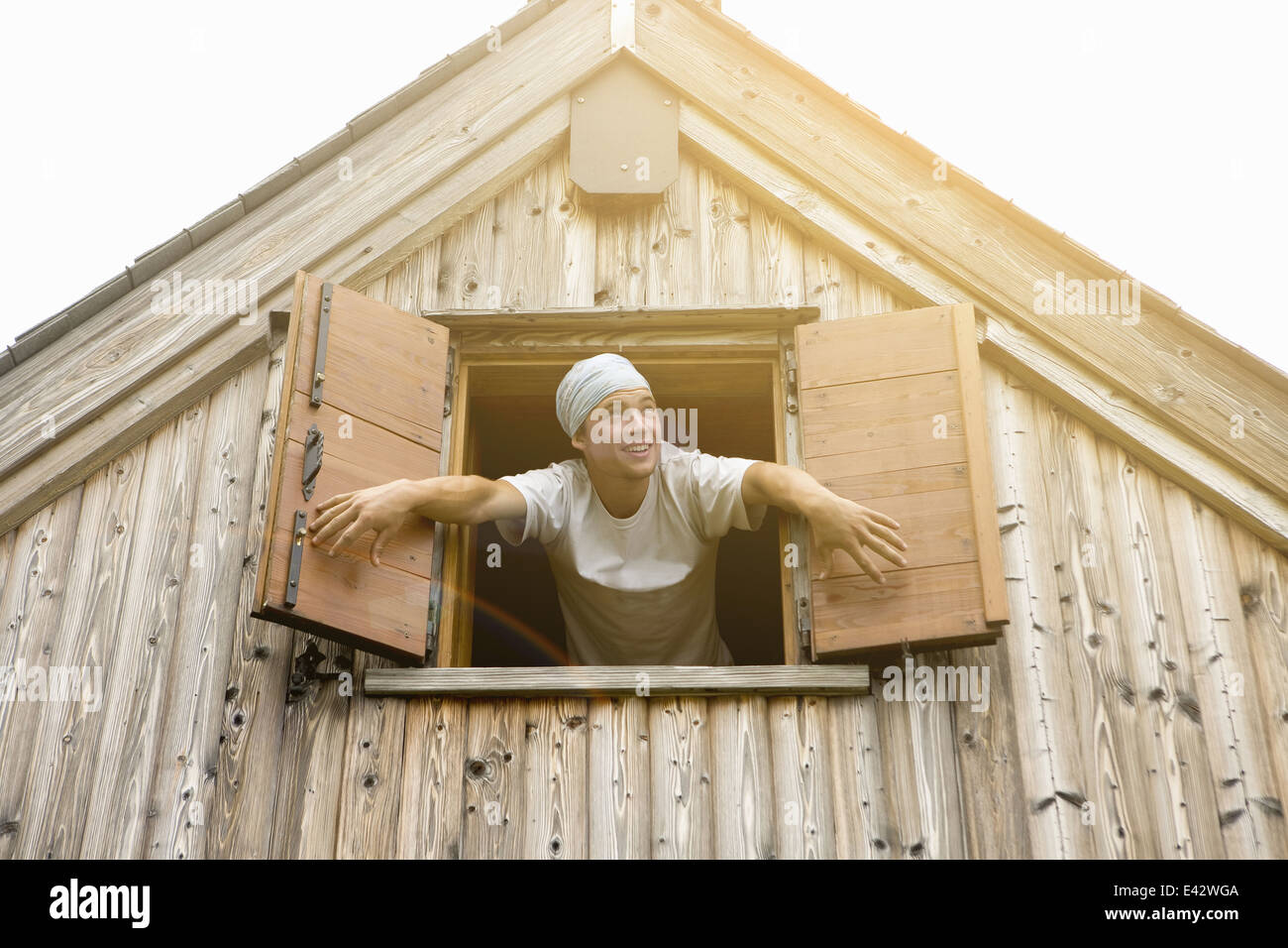 Male morning shutters hi-res stock photography and images - Alamy