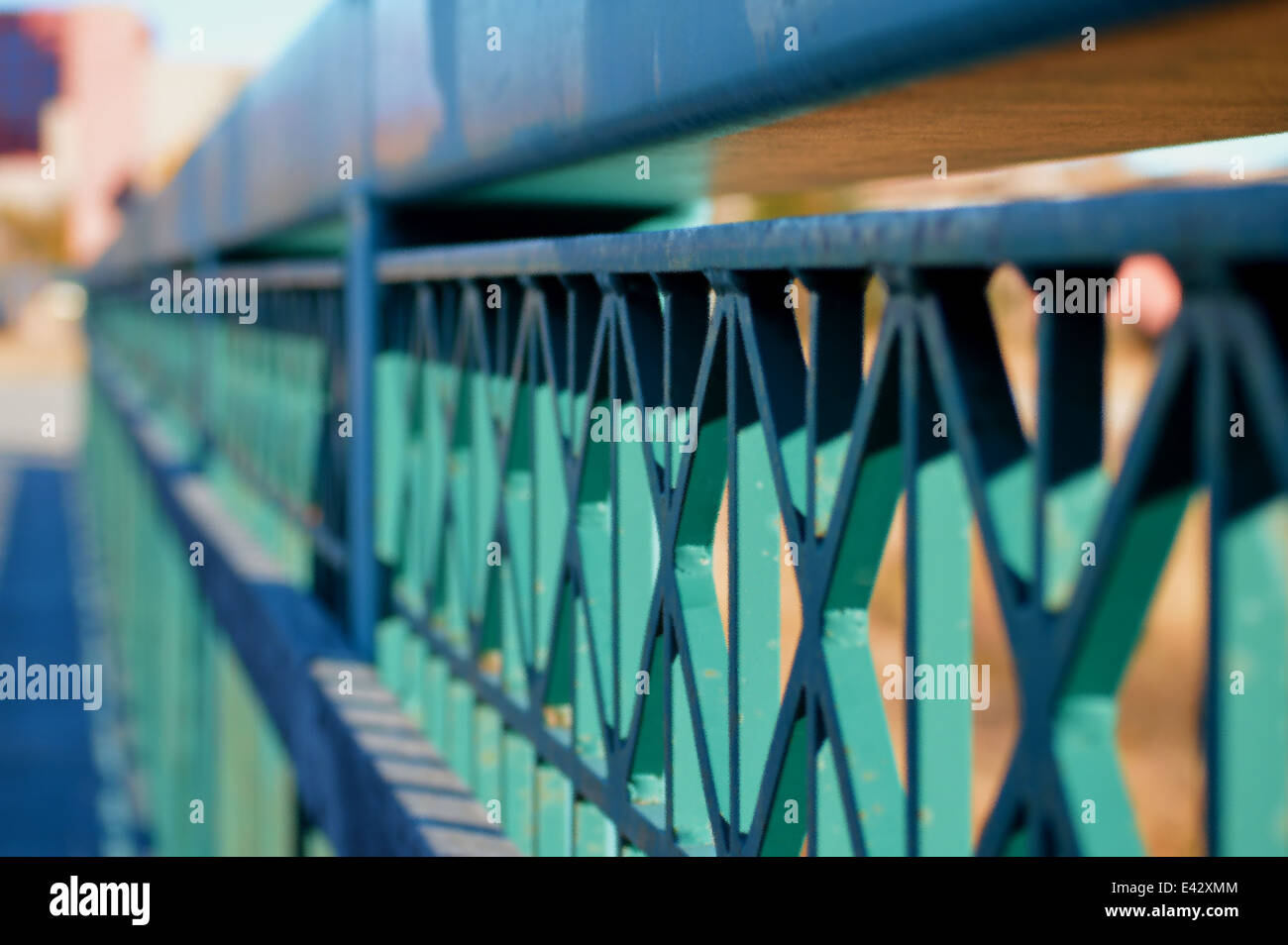 Walking along a bring, noticing a hand rail Stock Photo - Alamy