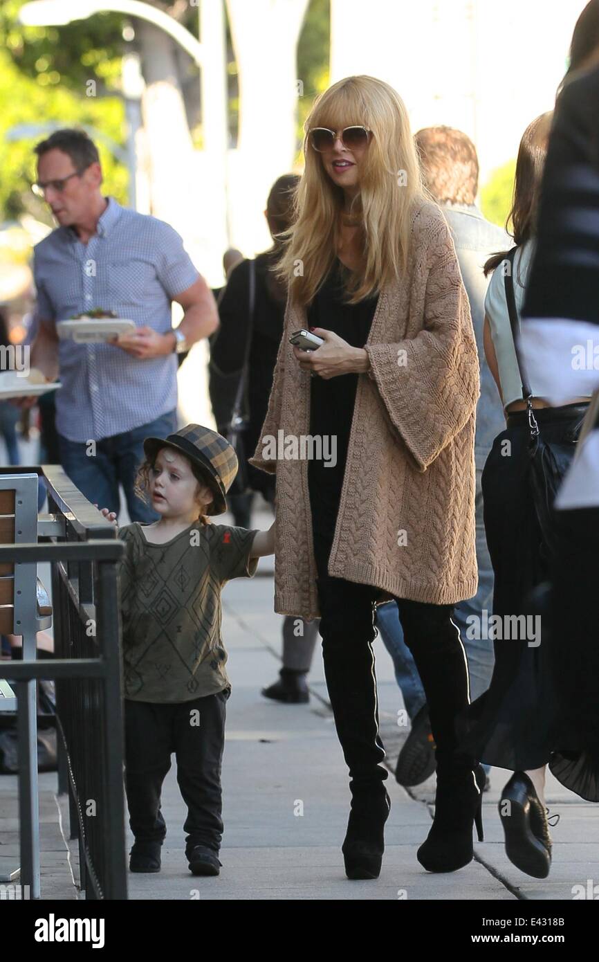 Rachel Zoe holds hands with her son Skyler while out together shopping ...