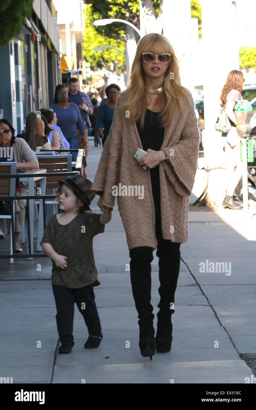 Rachel Zoe holds hands with her son Skyler while out together shopping ...