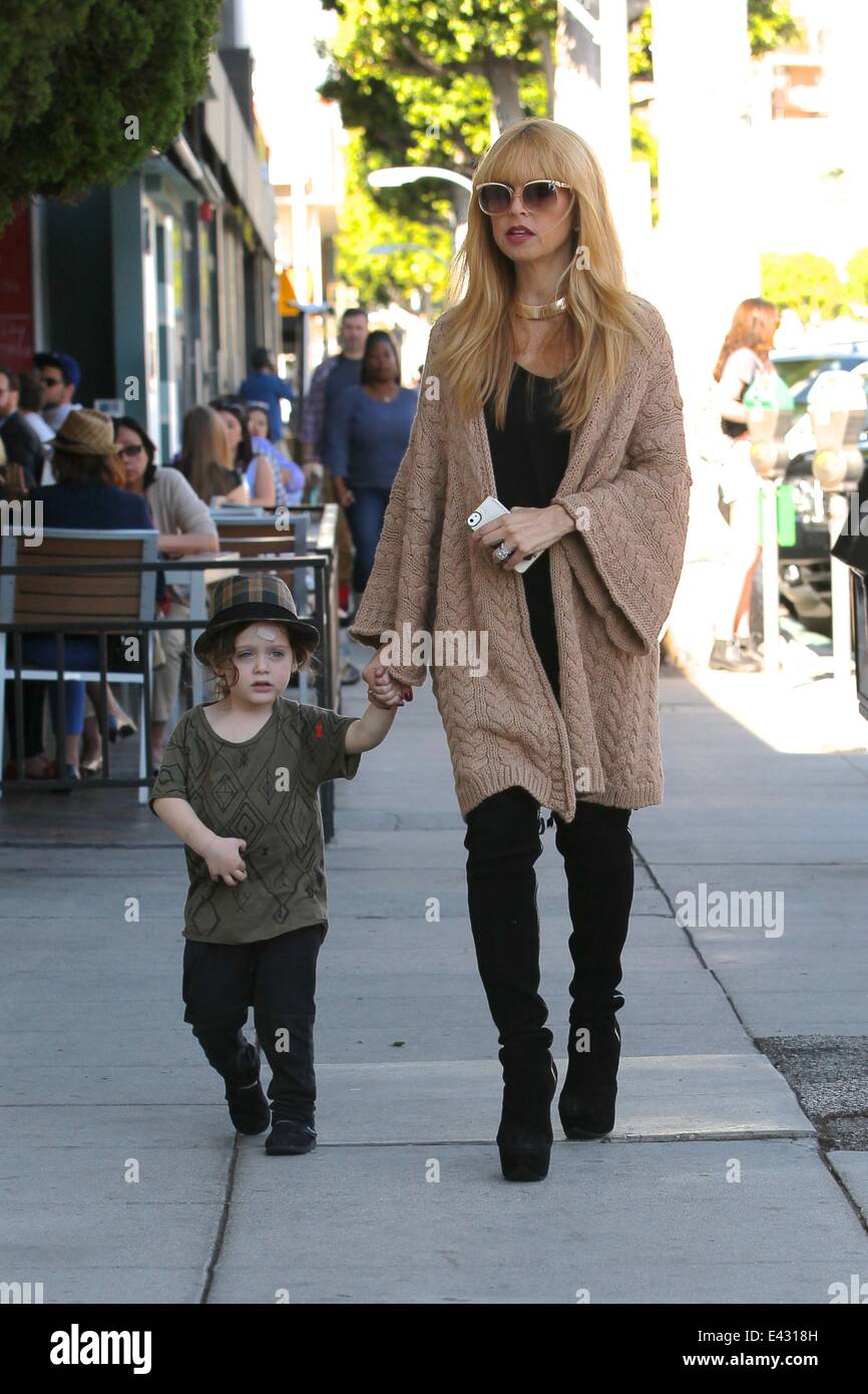 Rachel Zoe holds hands with her son Skyler while out together shopping ...