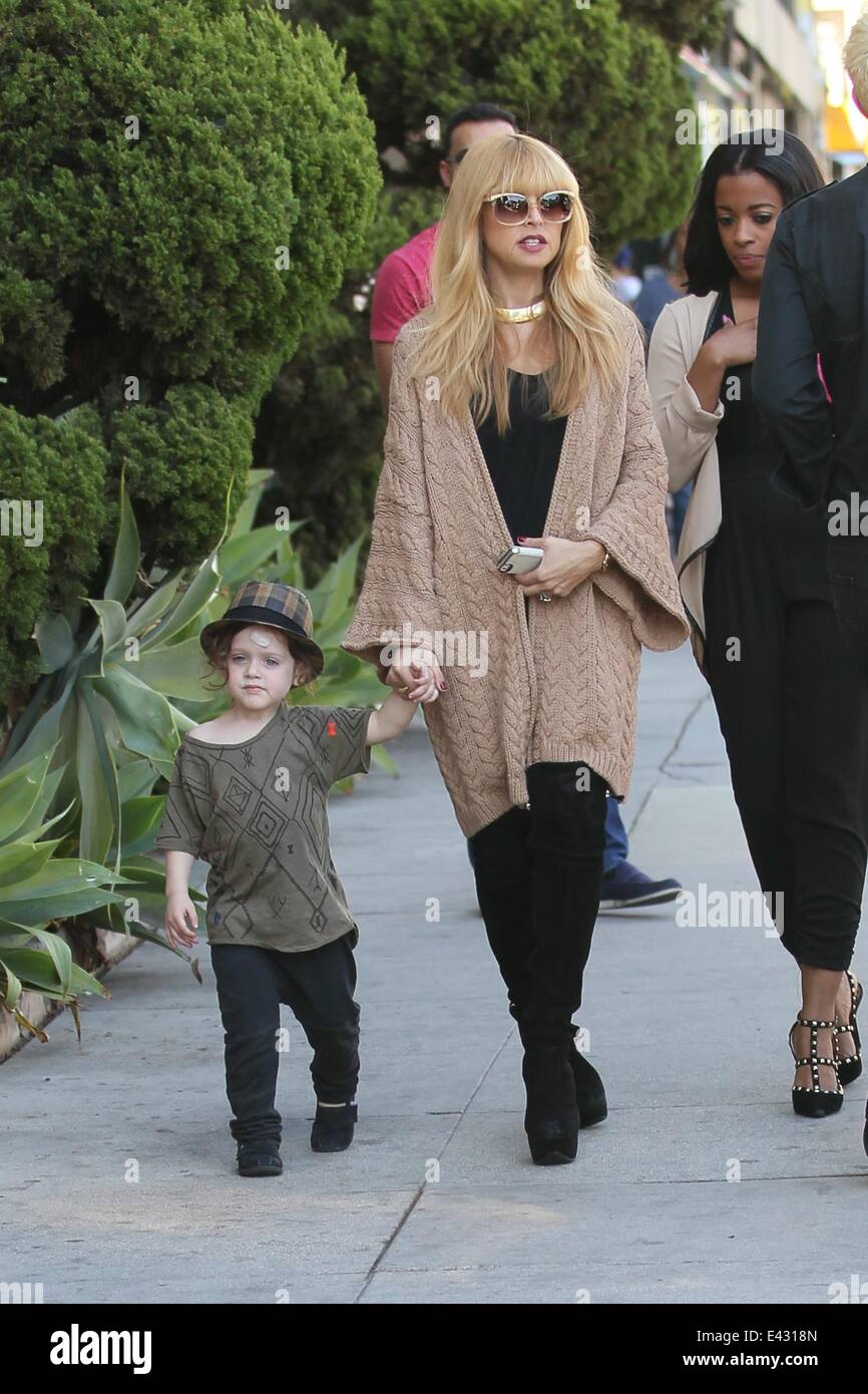 Rachel Zoe holds hands with her son Skyler while out together shopping ...