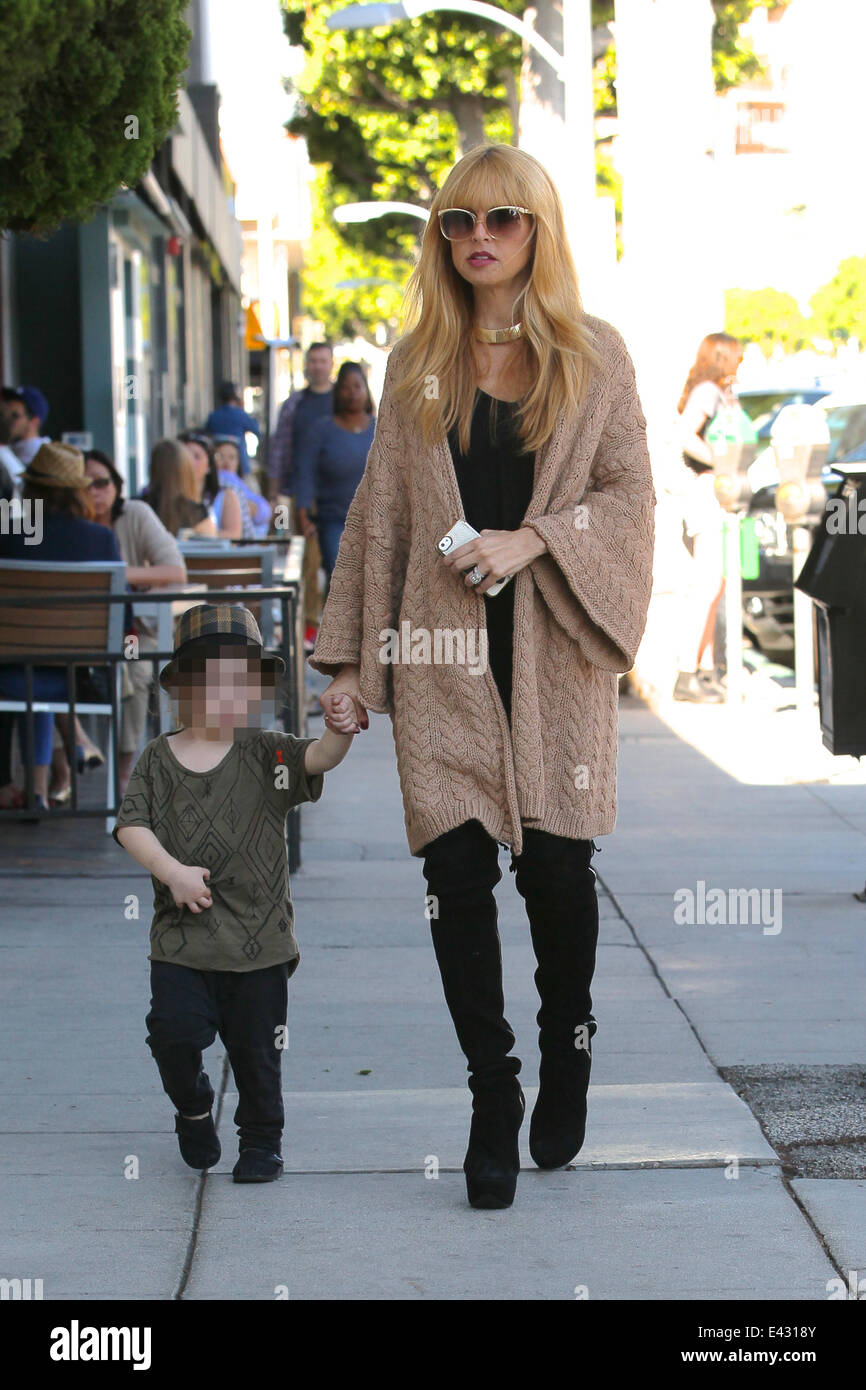 Rachel Zoe holds hands with her son Skyler while out together shopping ...