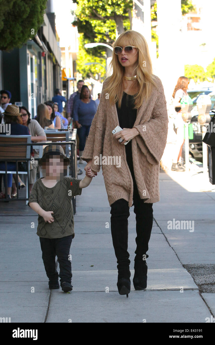 Rachel Zoe holds hands with her son Skyler while out together shopping ...