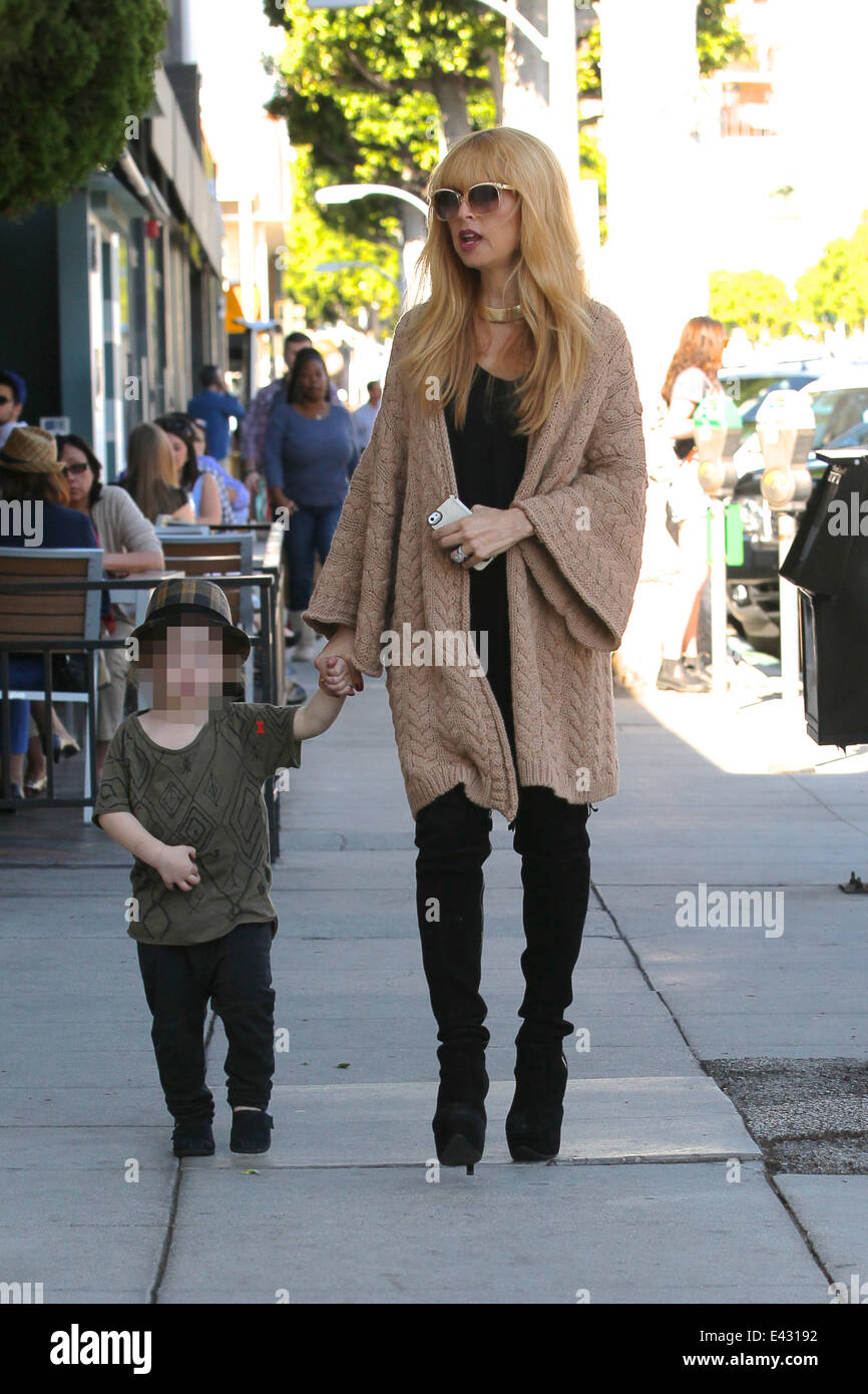 Rachel Zoe holds hands with her son Skyler while out together shopping ...