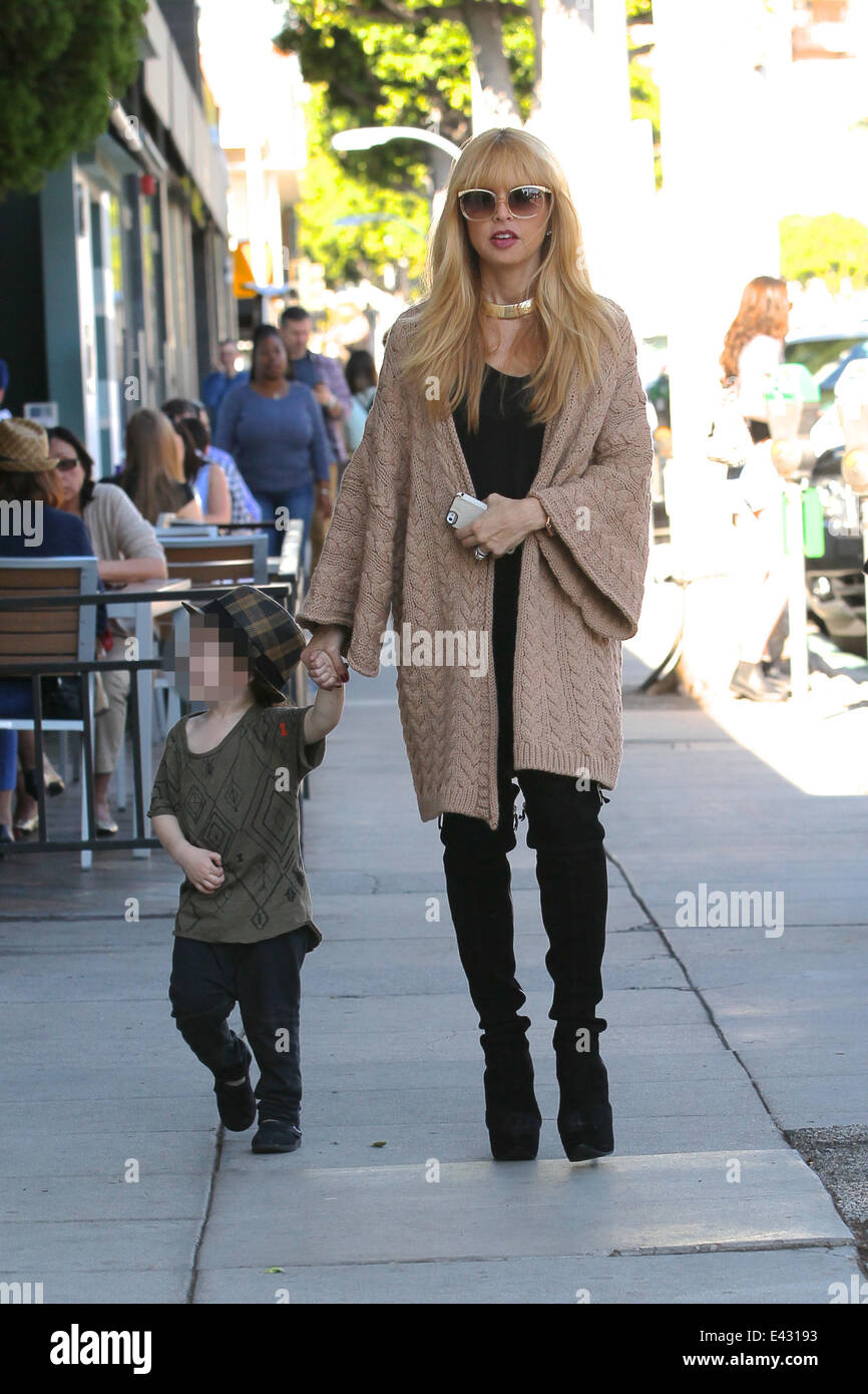 Rachel Zoe holds hands with her son Skyler while out together shopping ...