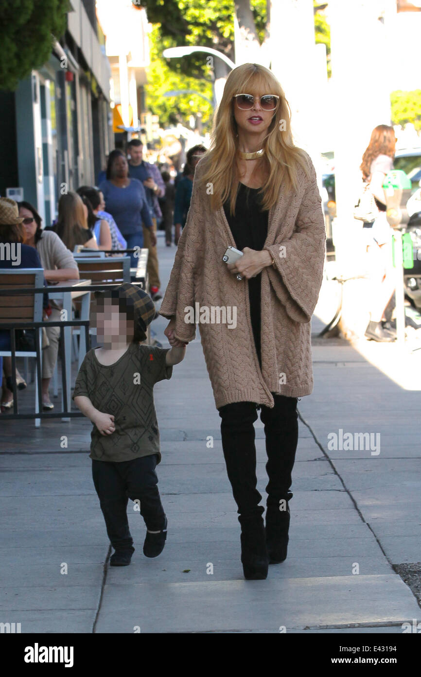 Rachel Zoe holds hands with her son Skyler while out together shopping ...